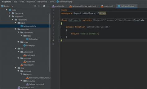 how to create custom helloworld module in magento 2 step