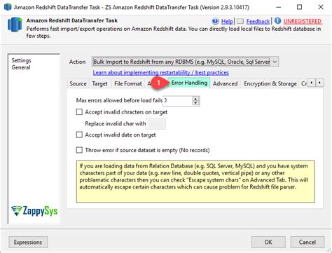 ssis amazon redshift data transfer task zappysys