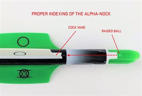 how do i properly index align my alpha nock to the bowstring tenpoint