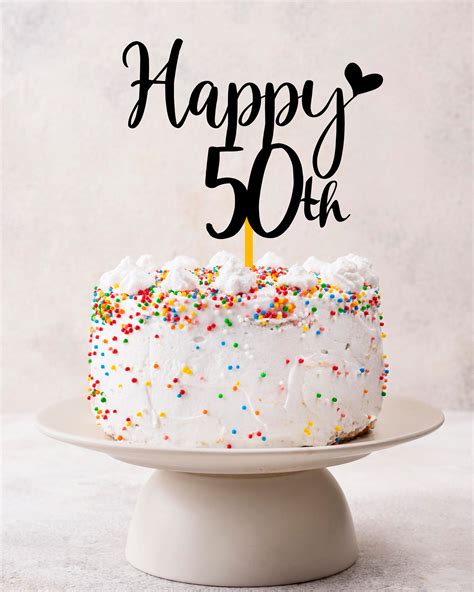 Happy 50th Happy 50th Birthday Cake Topper Svg Cake Topper Svg 50th