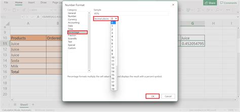 how to calculate percentage as a proportion in excel sheetaki