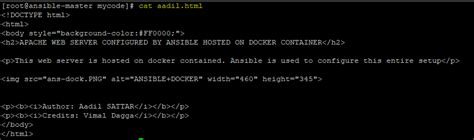 apache web server configuration using ansible… deployed on docker