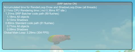 scriptable render pipeline srp batcher unity manual