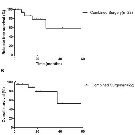 Kaplan Meier Survival Curves For Relapse Free Survival A And Overall