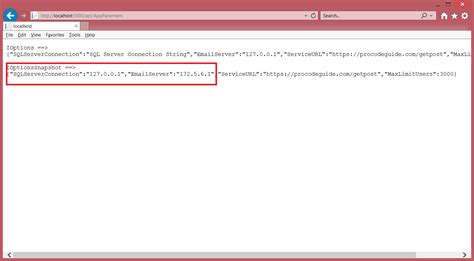 how to read configuration using ioptions pattern in asp