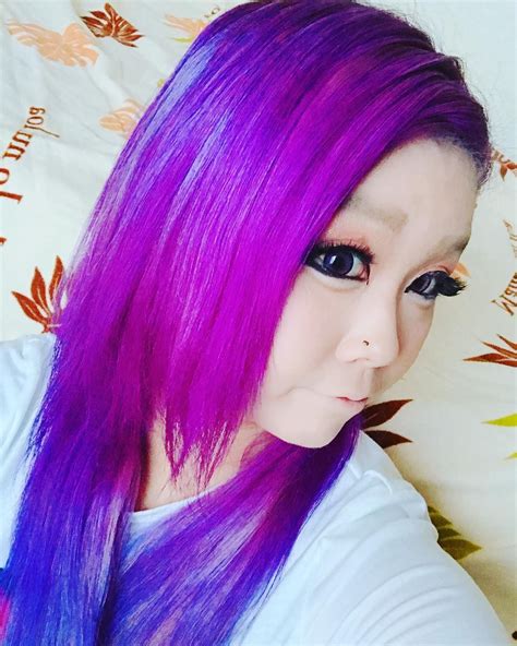 💜💚💜みなびっしゅ💚💜💚さんはinstagramを利用しています 「今更ながら髪染めたぞい ☝︎ ՞ਊ ՞ ☝︎💜💜💜やっぱり色入れると 多少