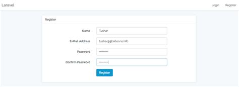 laravel authentication tutorial [login logout register