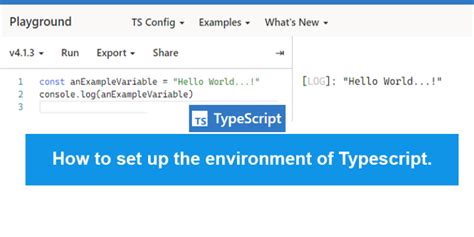 how to set up the environment of typescript