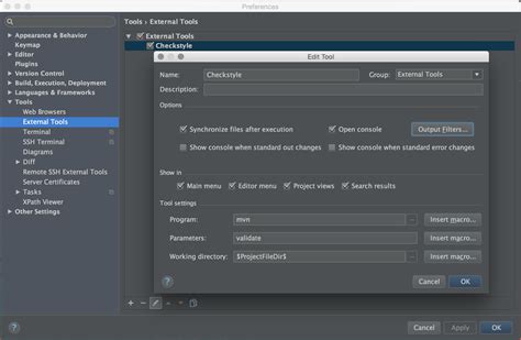 highlighting checkstyle links using maven and intellij idea java code