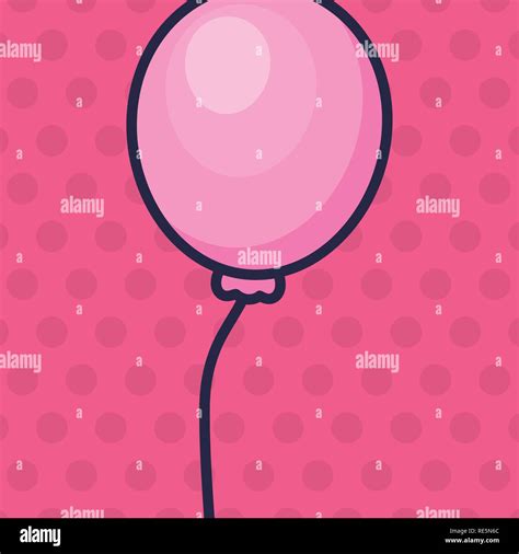 Balloon Helium Floating Icon Vector Illustration Design Stock Vector