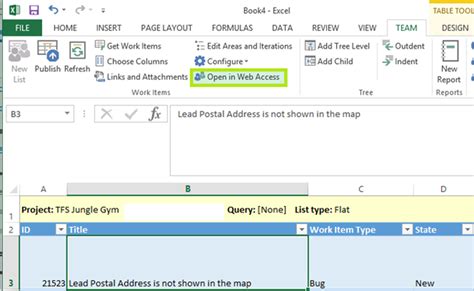 how to create bulk bugs in tfs using excel microsoft