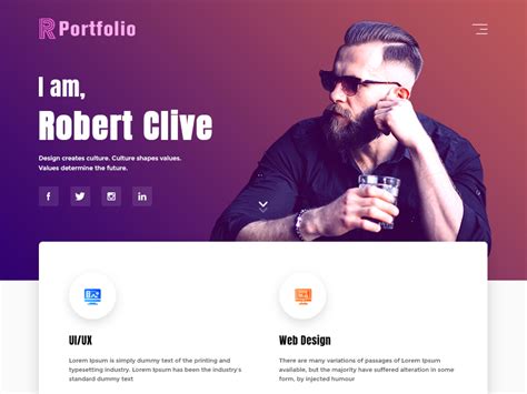 portfolio hero section reactrepo