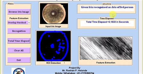 iris recognition using image processing matlab code with source code