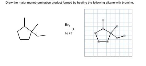 Solved Draw The Major Monobromination Product Formed By H