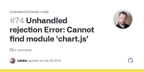 unhandled rejection error cannot find module chart js · issue 74