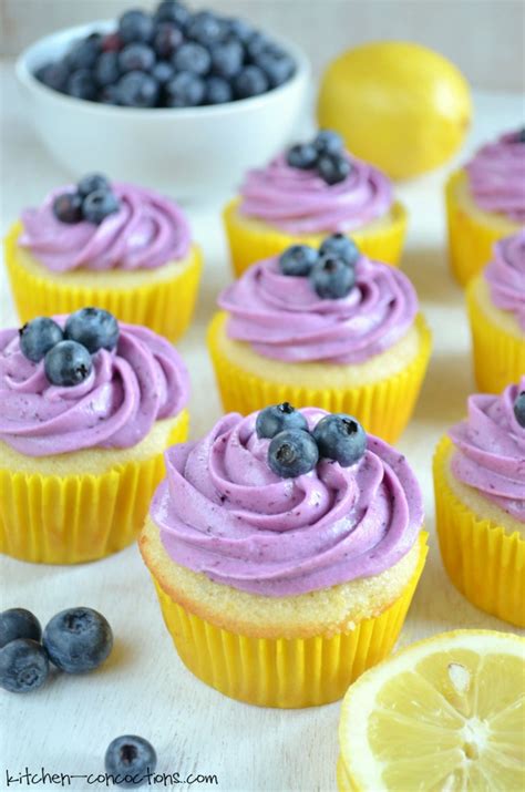 Lemon Blueberry Cupcakes Kitchen Concoctions