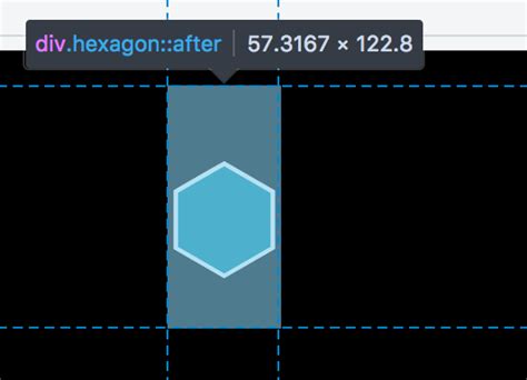 html css hexagon chrome vs firefox different size before after