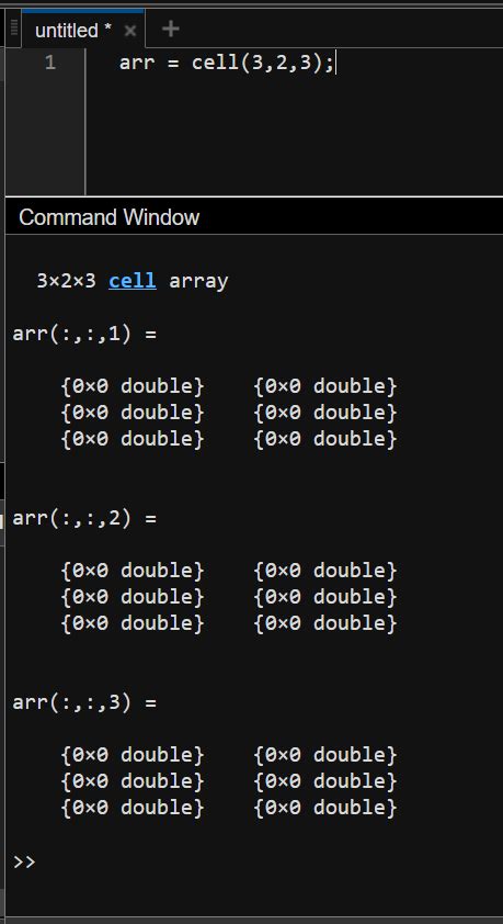 cell arrays in matlab geeksforgeeks