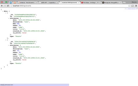 ember js find all events with ember data in events api route stack