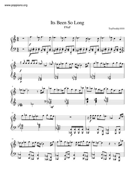 Its Been So Long Sheet Music Piano Score Free Pdf Download Hk