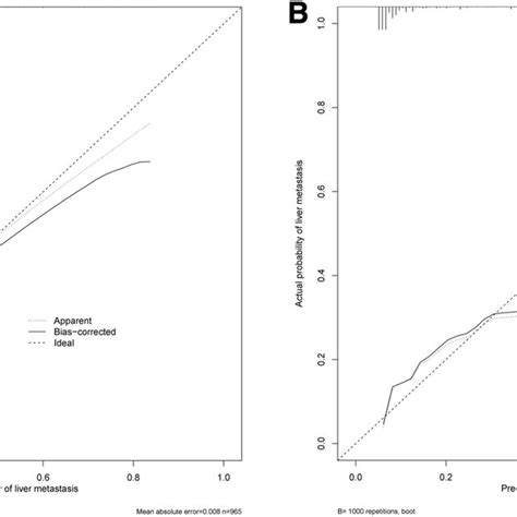 Calibration Curves Of The Lm Nomogram Prediction In The Cohort