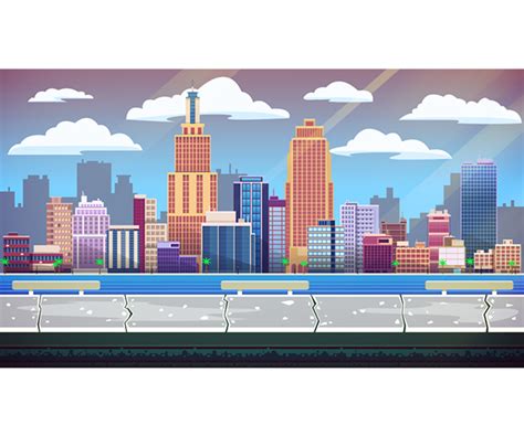 city vector background
