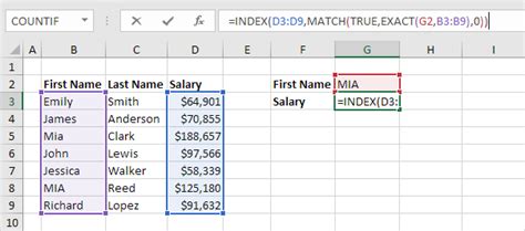 case sensitive lookup in excel easy tutorial