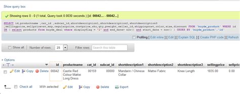 php only one row is shown when using in clause in sql