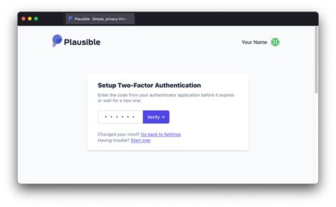 Enable Two Factor Authentication 2fa Plausible Docs