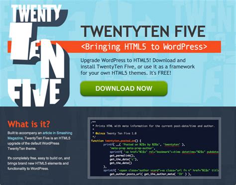using html5 to transform wordpress twentyten theme — smashing magazine