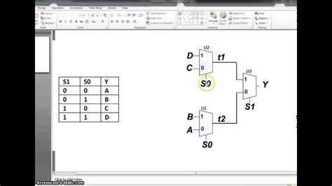 vhdl part 2 structural vhdl design of 4 to 1 mux youtube