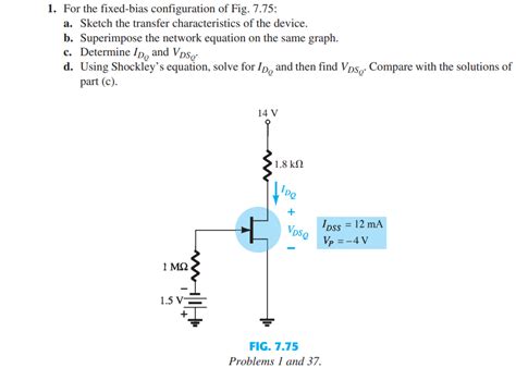[solved] 1 for the fixed bias configuration of fig 7 75
