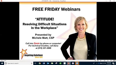 attitude ™ resolving difficult situations in the workplace youtube