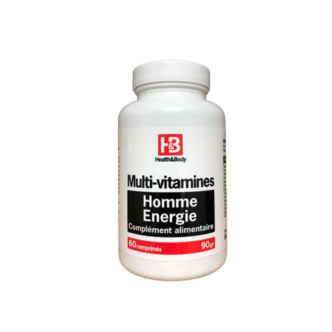 Health And Body Multi Vitamines Homme énergie 60 Gélules 90g