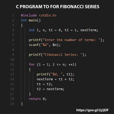 c program for fibonacci series coderforevers learn c