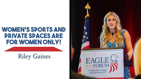 Riley Gaines Womens Sports And Private Spaces Are For Women Only