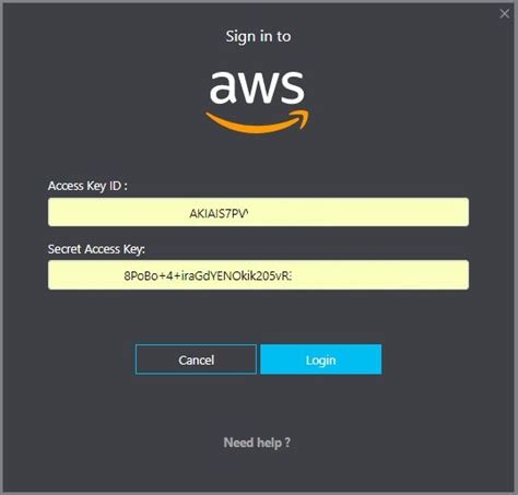 aws authentication using access keys cloudockit