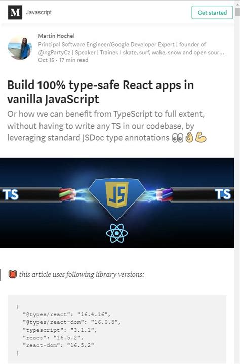 build 100 type safe react apps in vanilla javascript react app