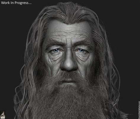 Gandalf The Grey Wip By Hossein Diba Portrait 3d Cgsociety