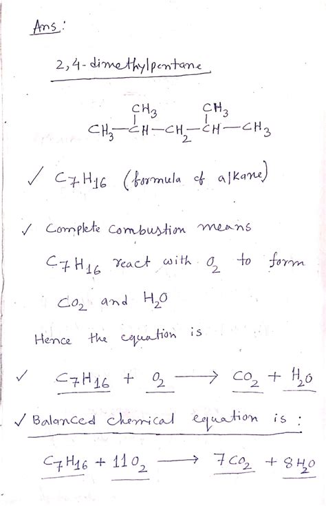 [solved] Balance The Equation Balance Equation Complete Combustion 2 4