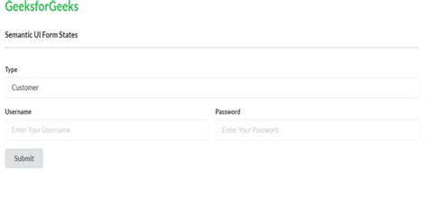 semantic ui form states geeksforgeeks
