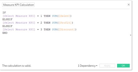 create conditional calculations with parameters in tableau