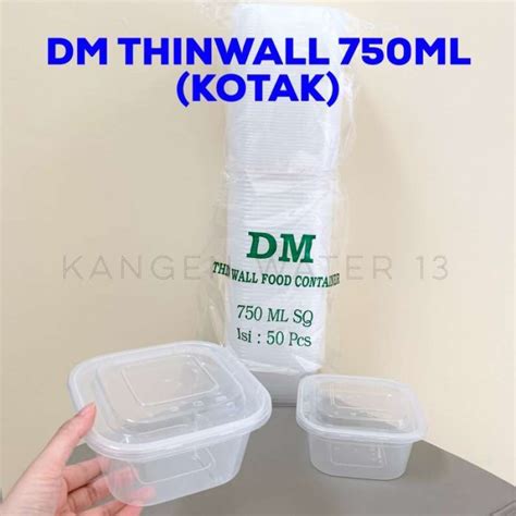 Promo Dm Thin Wall 750ml Thinwall 750 Ml Kotak Square Plastik Tempat