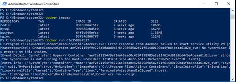 docker cannot start hyper v container stack overflow