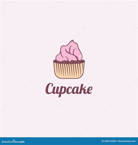 Cupcake Vector Logo Template Logo For Cake Shop Sticker Label Etc