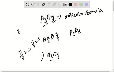 Solved Determine The Empirical Formula For The Compound Represented By