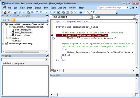 ms access set breakpoint in vba 8060 hot sex picture