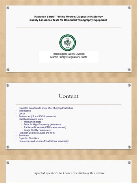 Quality Assurance Computed Tomography Aerb Pdf Ct Scan Optical