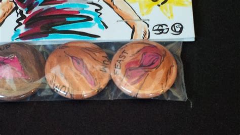 mature cunnilingus oral sex feminist button set etsy