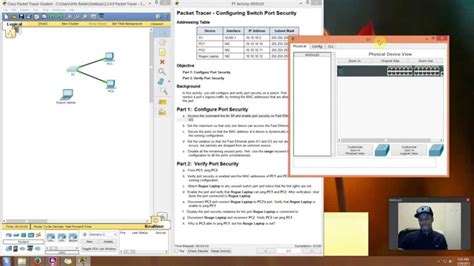 2 2 4 9 Packet Tracer Configuring Switch Port Security Youtube